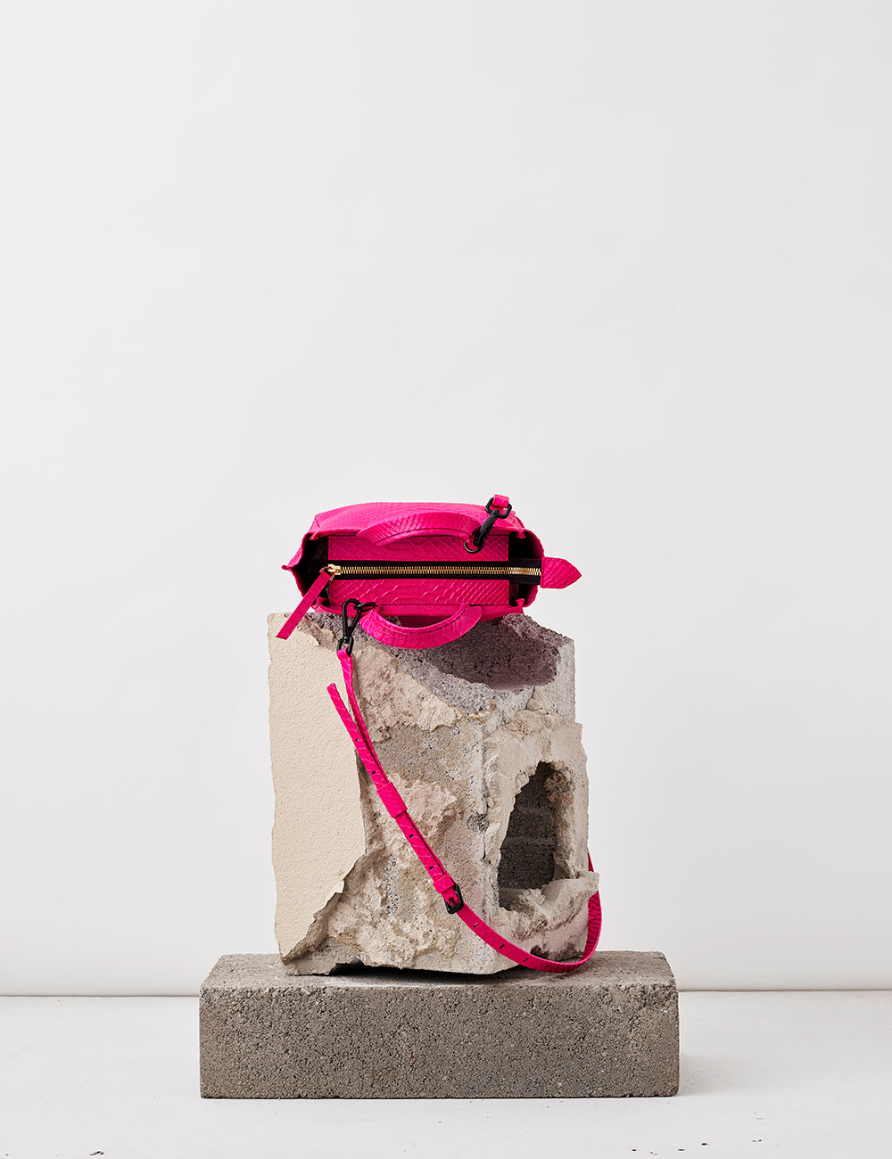 Micro-Tote / Neon Pink Python — Ampersand As Apostrophe